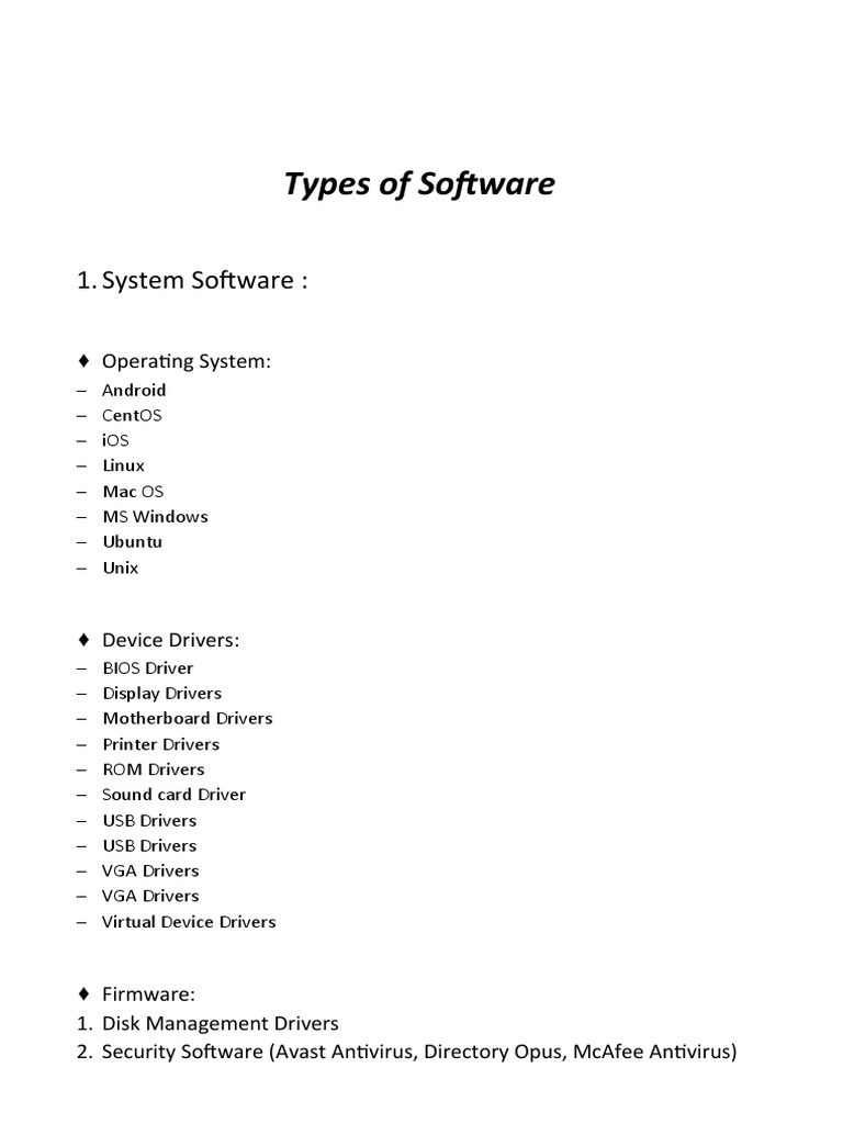 Types of Software | PDF