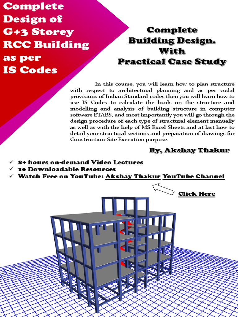 Course Content - Complete Design of G+3 Storey RCC Building As Per Is ...