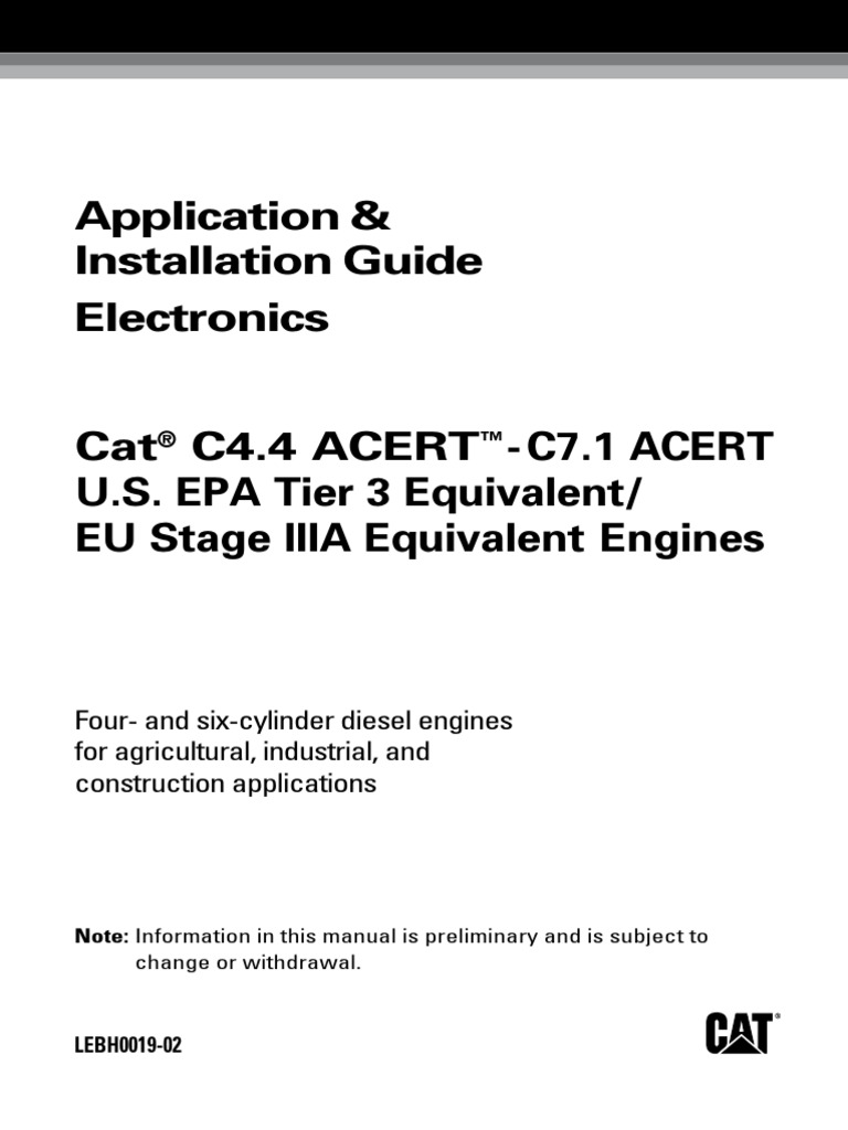 C4.4 - C7.1 A&I LEBH0019-02 EPSA Rev1 | PDF | Turbocharger | Electrical ...