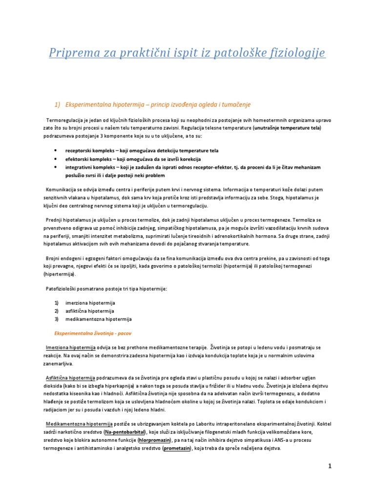 Skripta Za Prakticni (Patofiza) | PDF