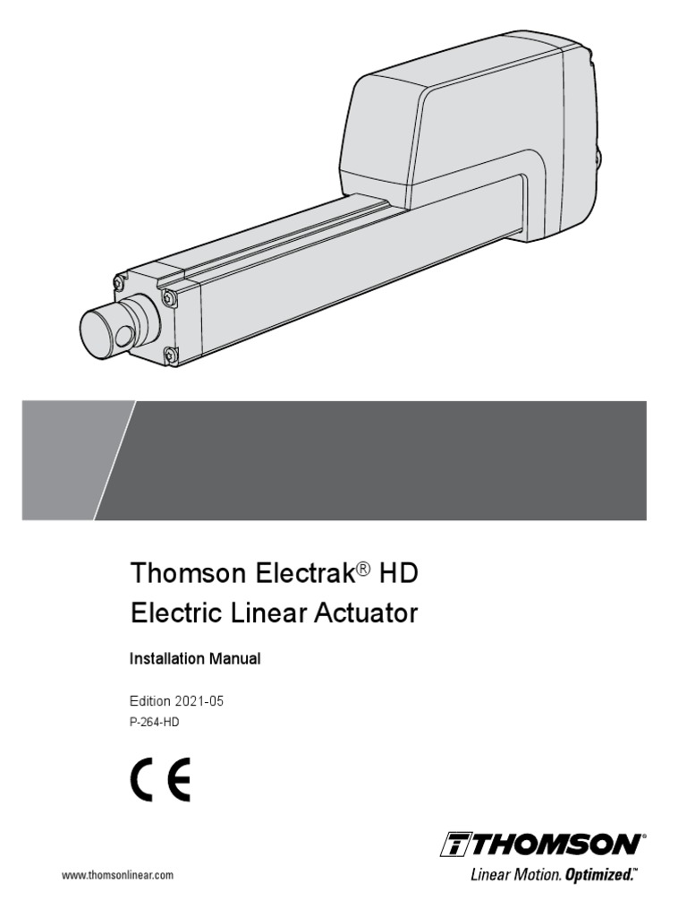 Thomson Electrak HD Electric Linear Actuator: Installation Manual | PDF ...
