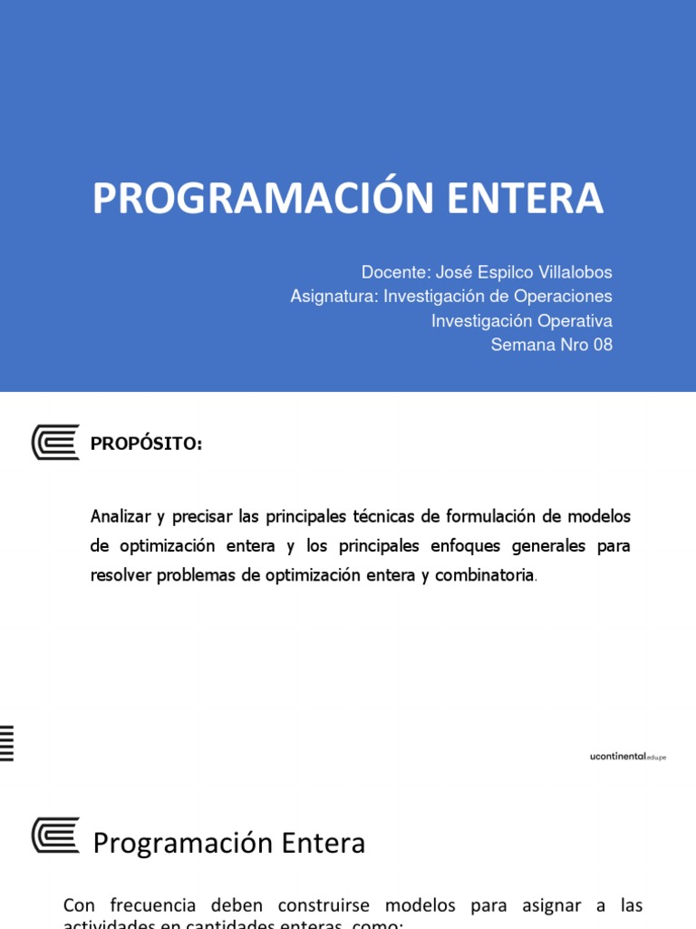 Modelos de Programación Entera en IO | PDF | Programación lineal ...