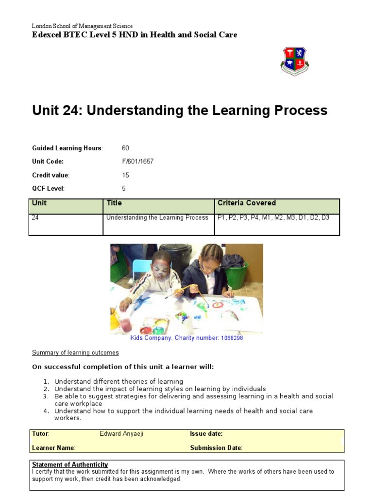 3 HND Understanding Learning Assignment | PDF | Learning Styles ...