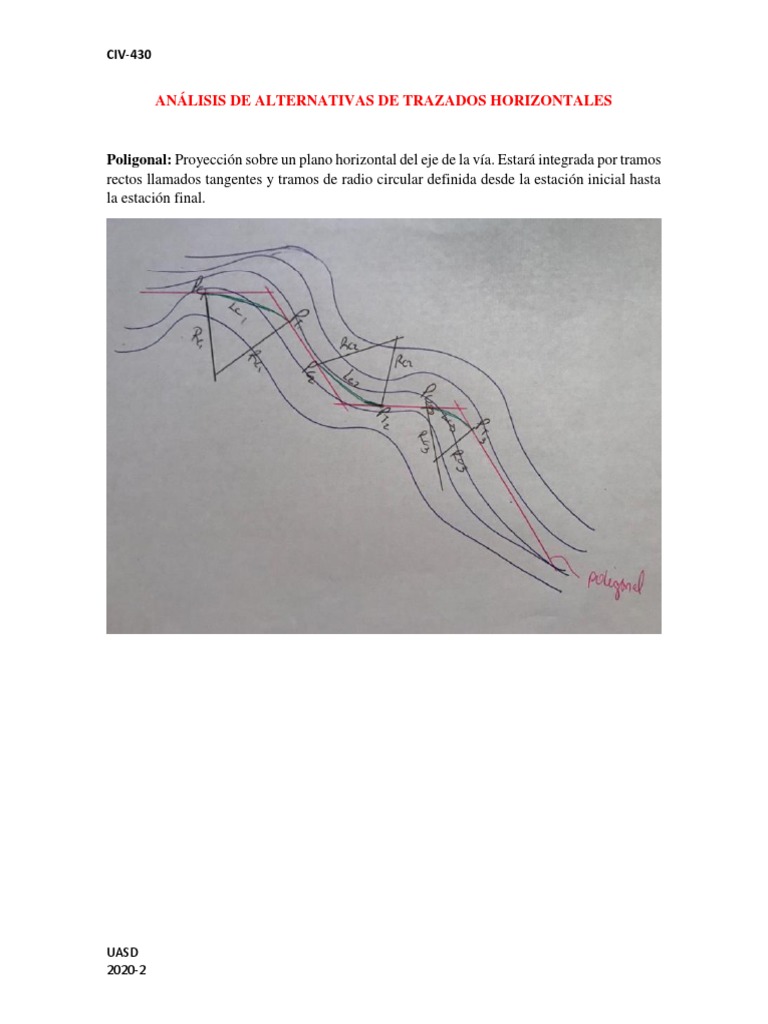 Recomendaciones para El Trazado de La Poligonal 2da Parte | PDF | Curva ...