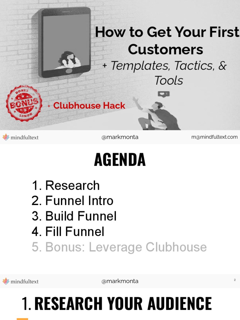 How To Get Your First Customers: + Templates, Tactics, & Tools | PDF ...