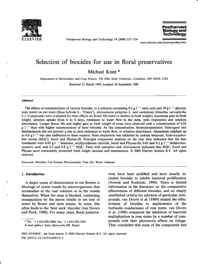Of For In: Selection Biocides | PDF | Experiment | Ph