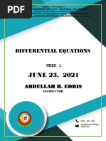Module 2 - Elimination of Arbitrary Constant | PDF