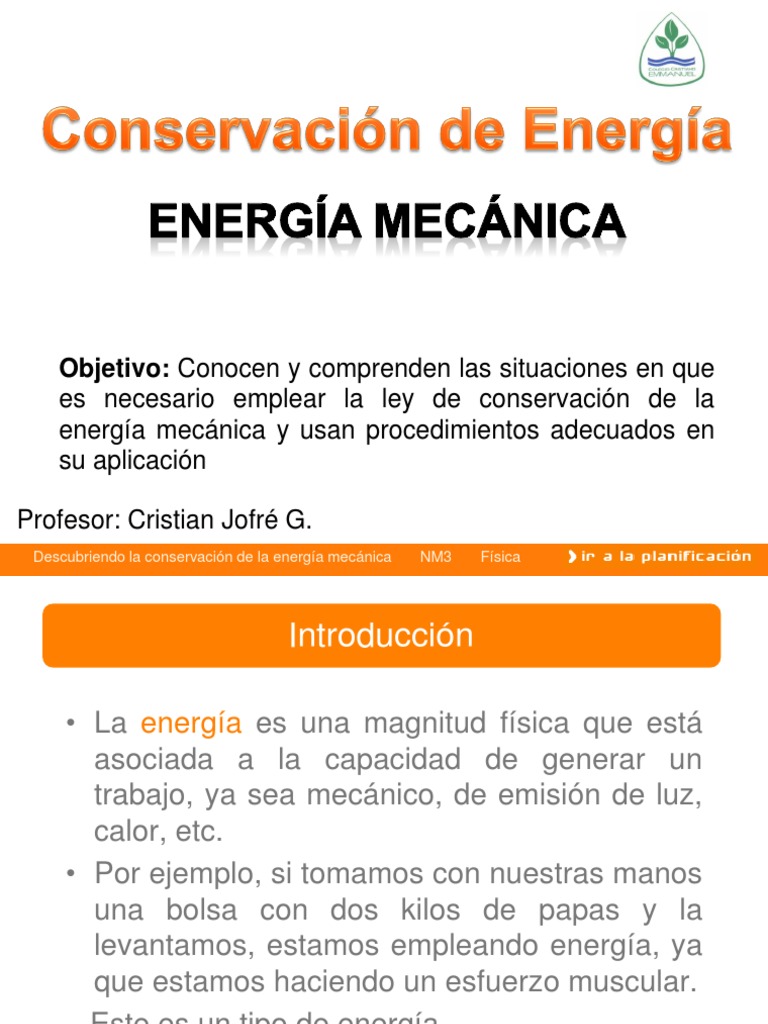 Conservación de Energía Mecánica | PDF | Energía potencial | Masa
