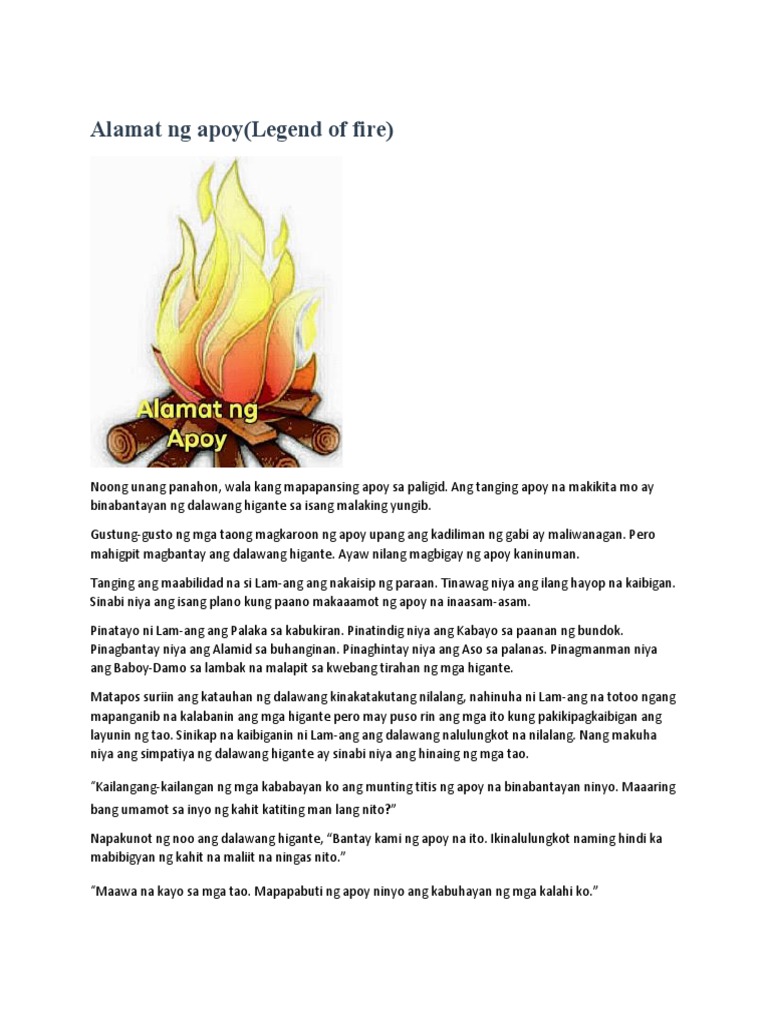 Alamat NG Apoy | PDF