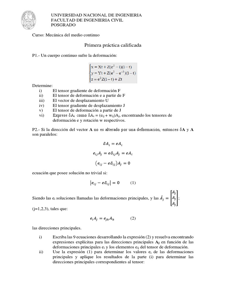 PC1 2021-2 | PDF | Mecánica de Medios Continuos | Degradado