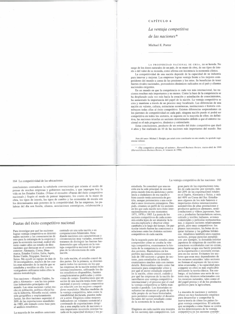 Ser Competitivo - Michael E. Porter Cap. 6 | PDF