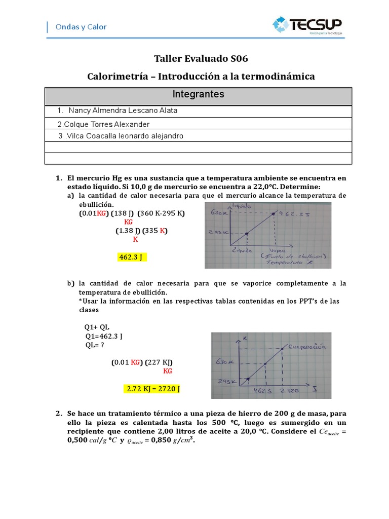 Taller Evaluado S06 OC 2021 - 2 | PDF | Calor | Gases Taller Evaluado S06 OC 2021 - 2 | PDF | Calor | Gases