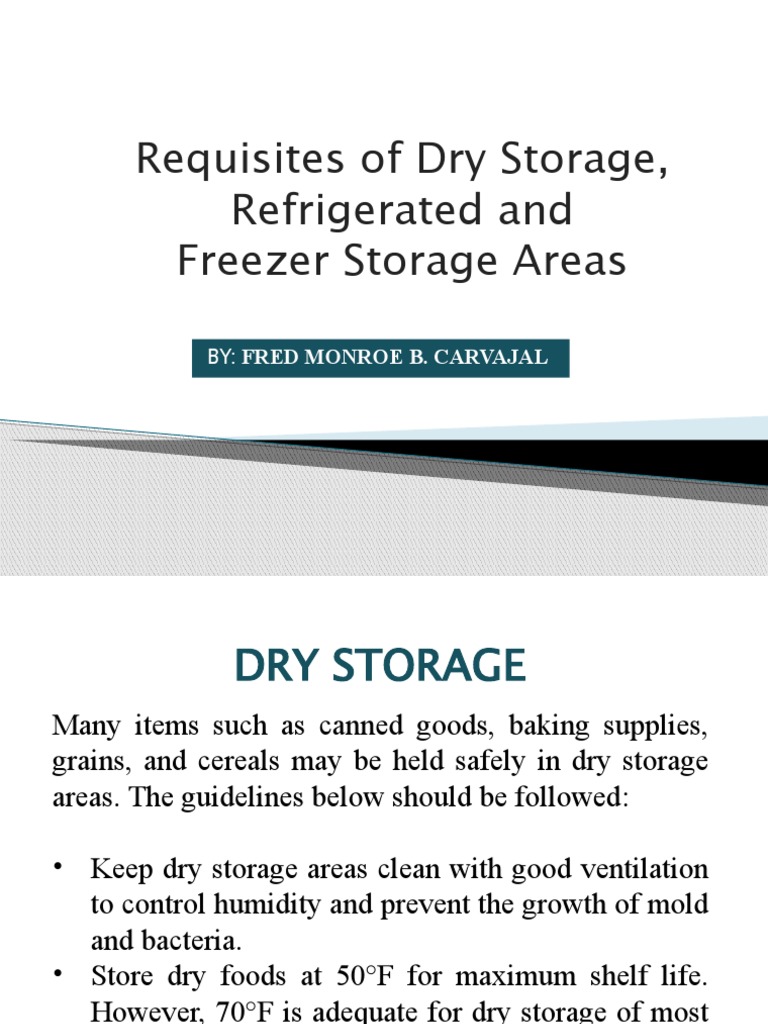 Dry Storage - TLE | PDF | Refrigerator | Thermometer