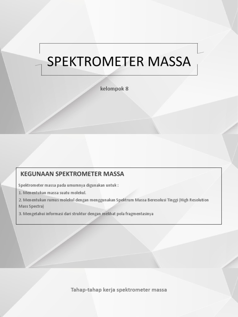 Panduan Spektrometer Massa | PDF
