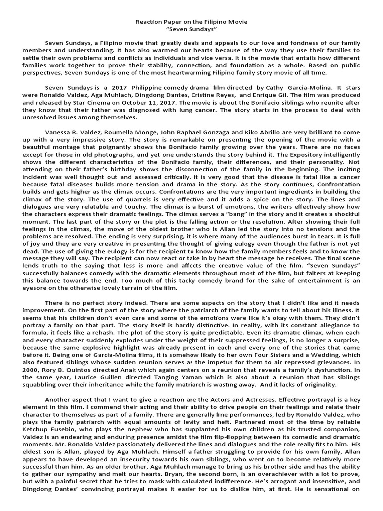 Reaction Paper | PDF