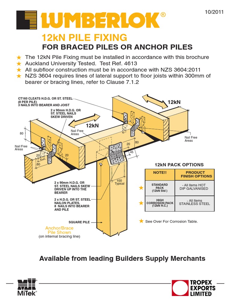 Lumberlok 12kN Pile Fixing | PDF | Deep Foundation | Components