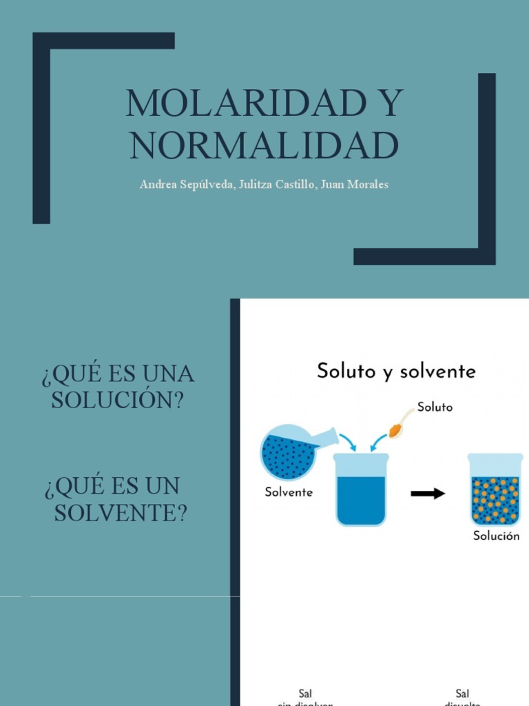 Molaridad y Normalidad | PDF