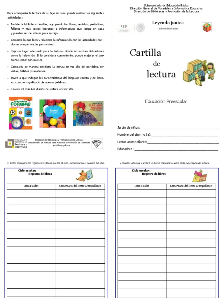 Cartilla de Lectura Preescolar 2013 | PDF | Educación de la primera ...