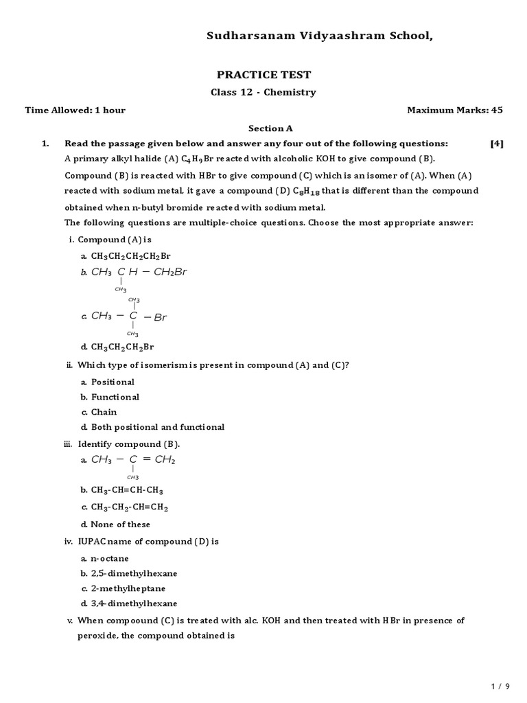 Hydrolysis of 2-Bromooctane Mechanism | PDF | Chemical Reactions | Chlorine