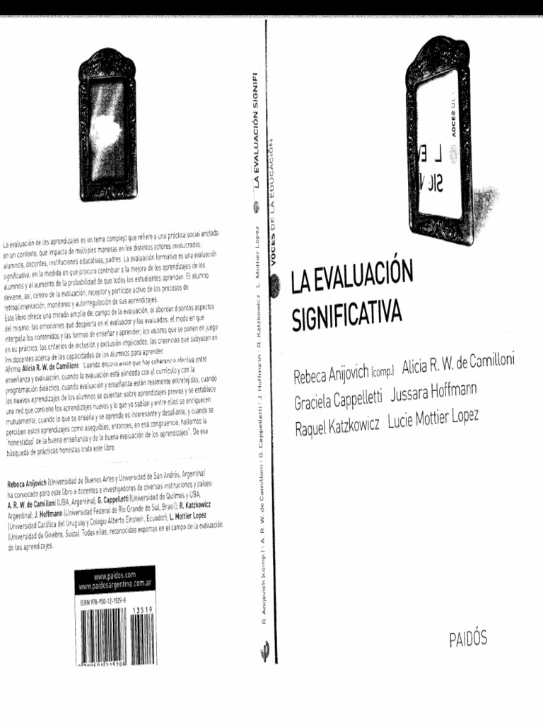 ANIJOVICH Rebeca (Comp.) - La Evaluacion Significativa | PDF
