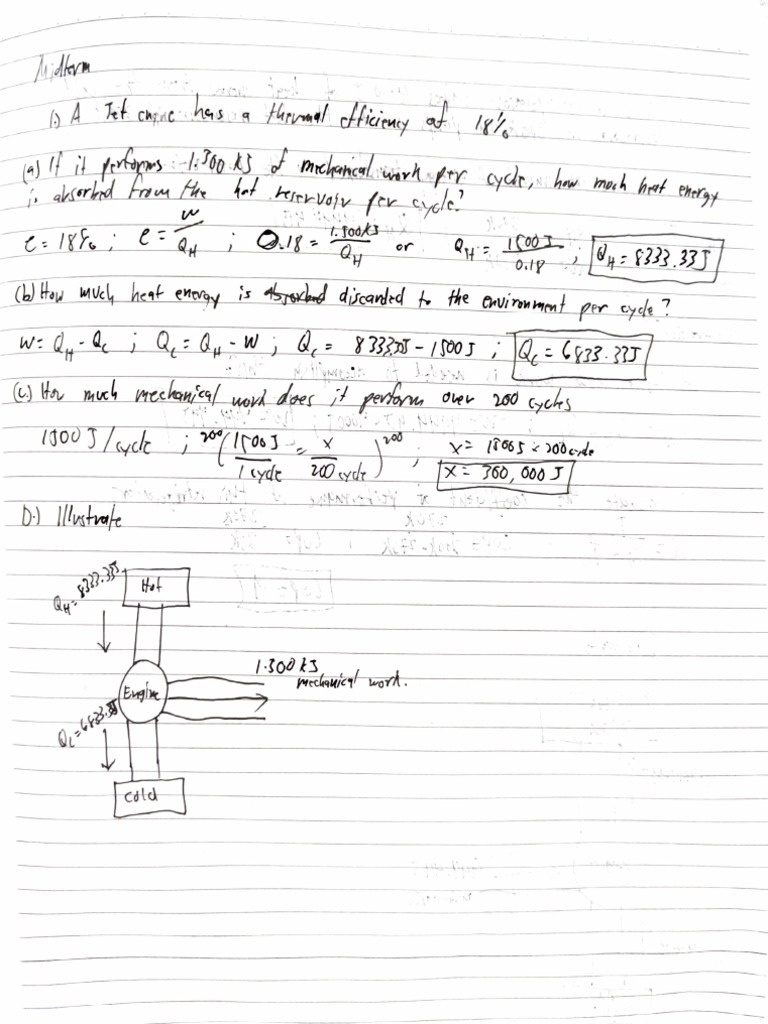Thermo Midterm Exam | PDF