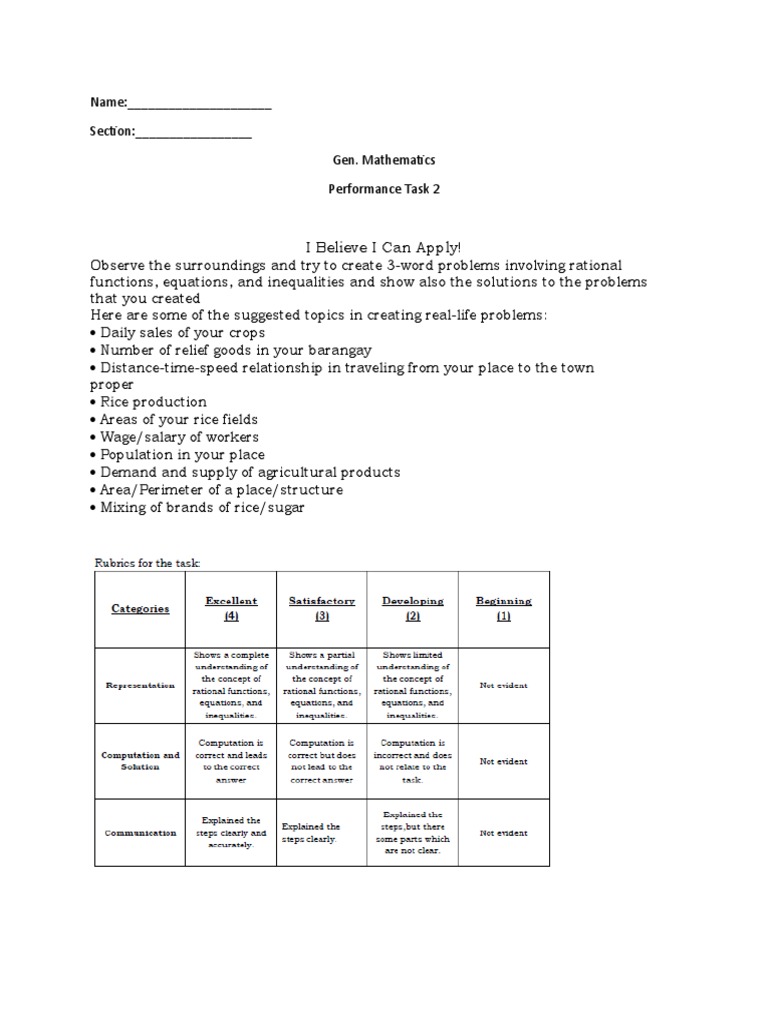 Gen. Math word problems and solutions | PDF