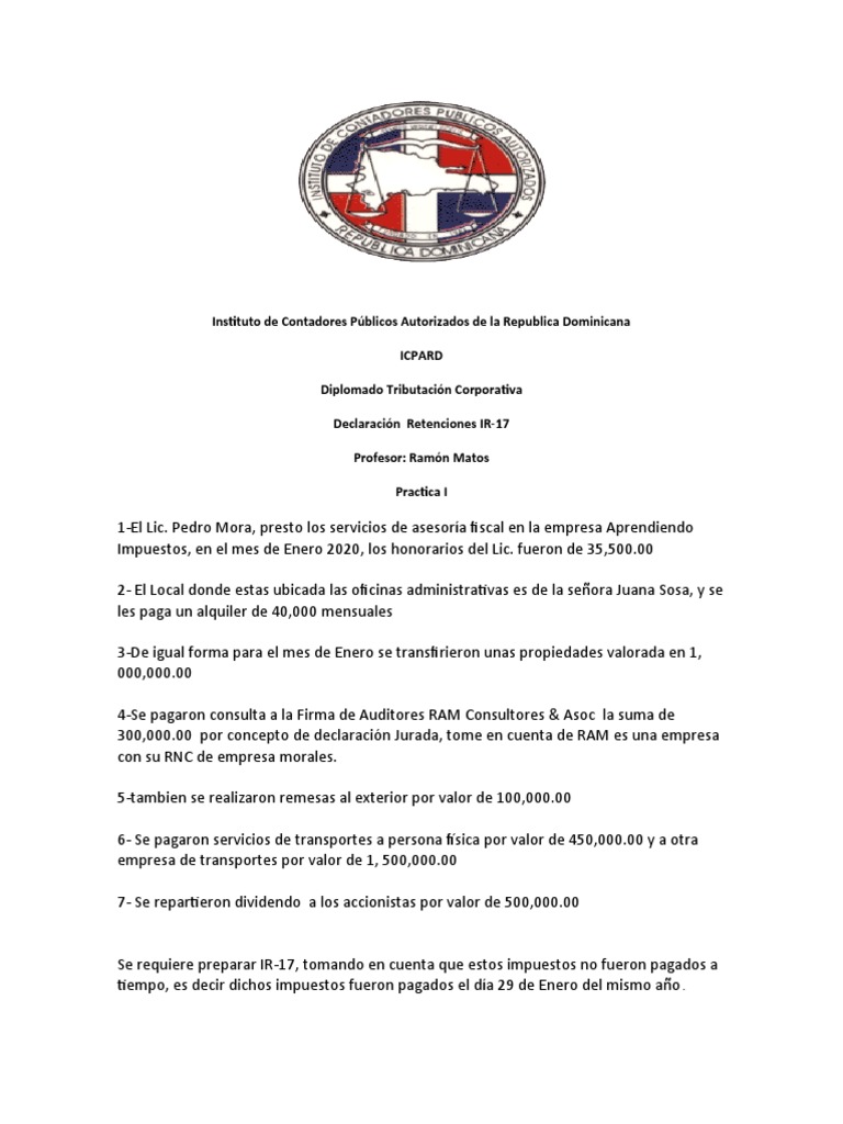 Ir 17 | PDF | Finanzas y administración del dinero