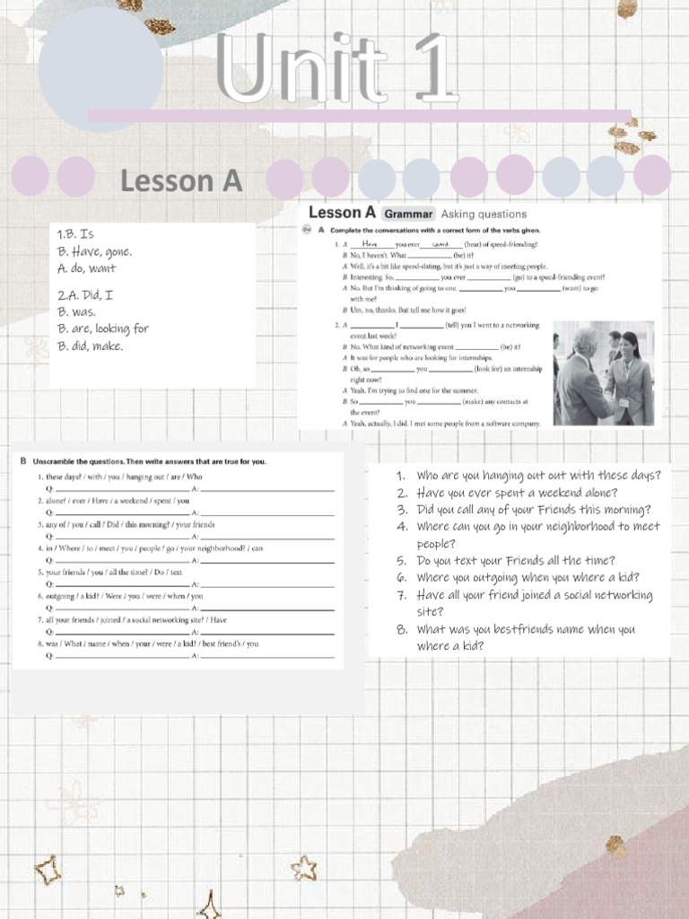 Unit 1 Workbook | PDF