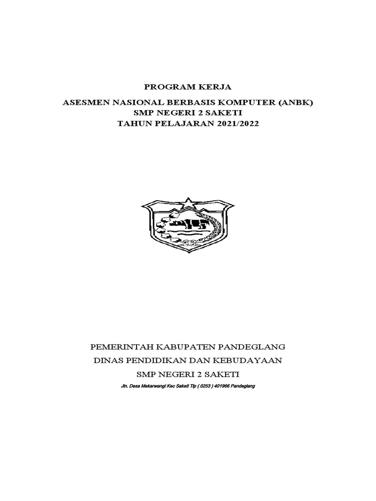 Program Kerja Anbk | PDF