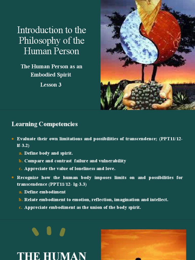Introduction To The Philosophy of The Human Person | PDF | Human | Self