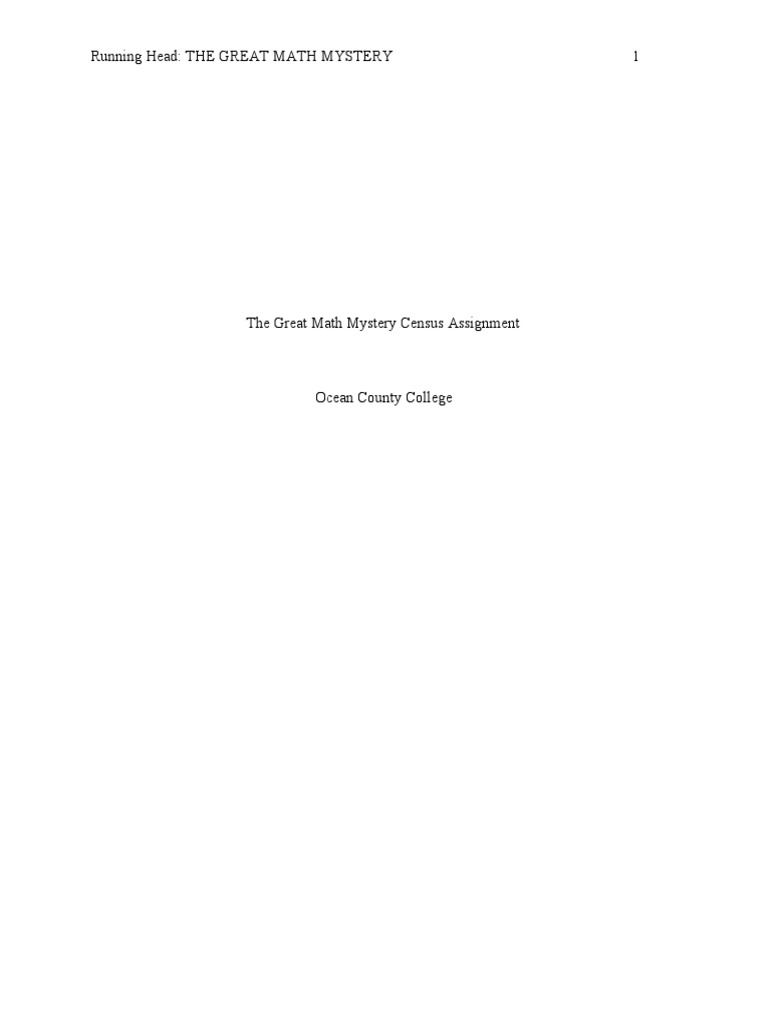 The Great Math Mystery 1 PDF | PDF