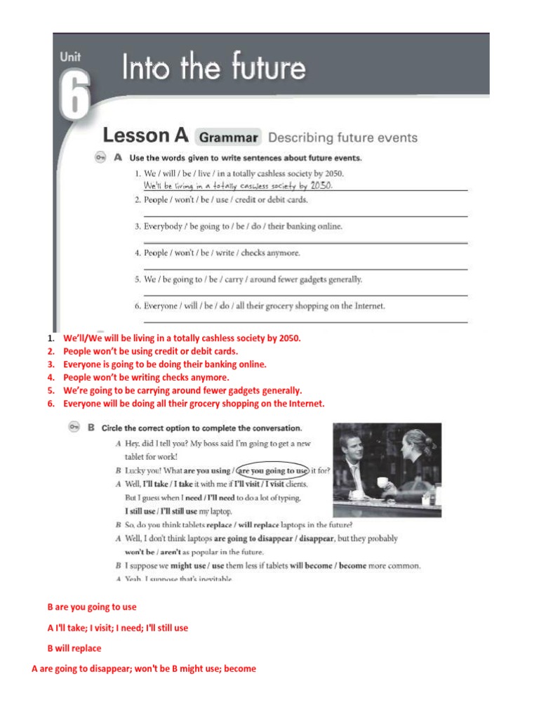 Workbook Unit 6 | PDF