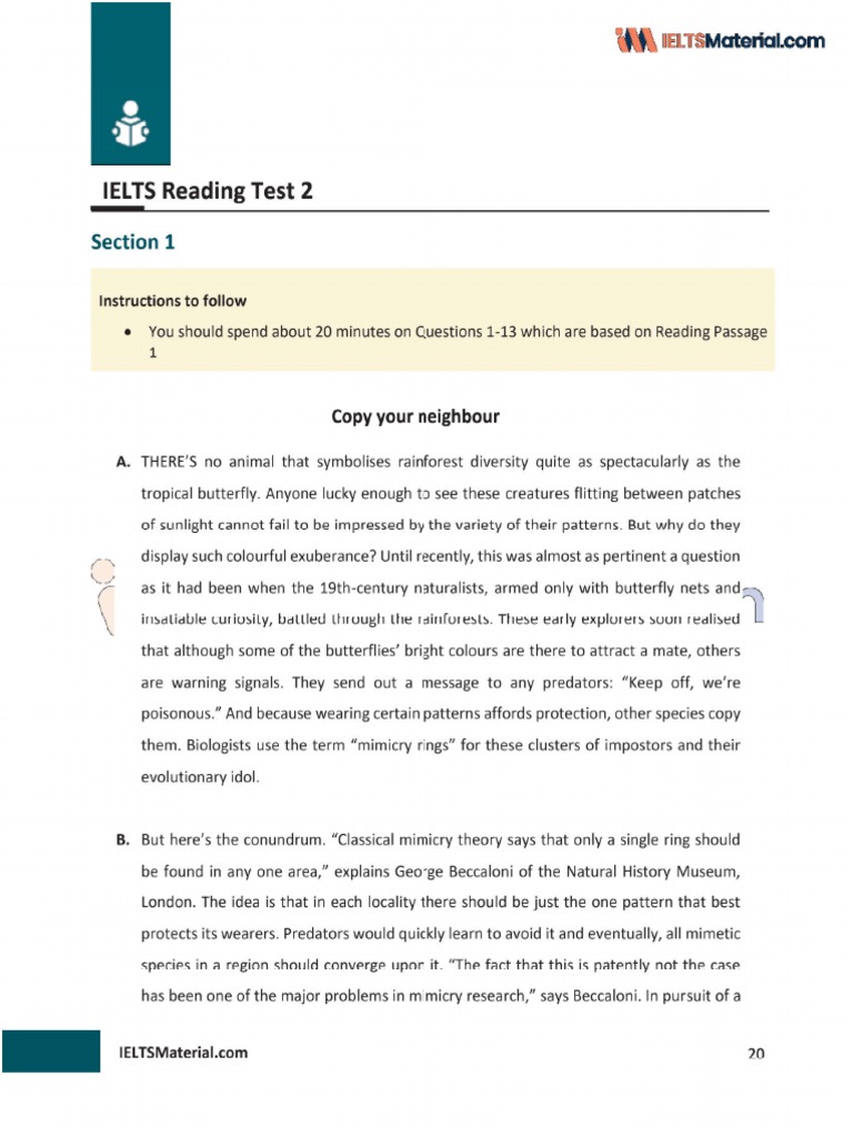 IELTS Reading Acadamic - Sep-Dec 2021 TEST 2 | PDF