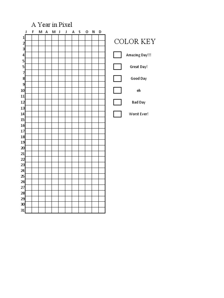 Color Key: A Year in Pixel | PDF