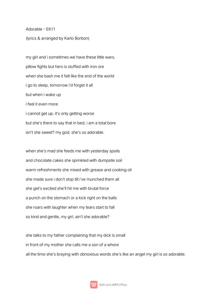 Adorable - EK11 | PDF