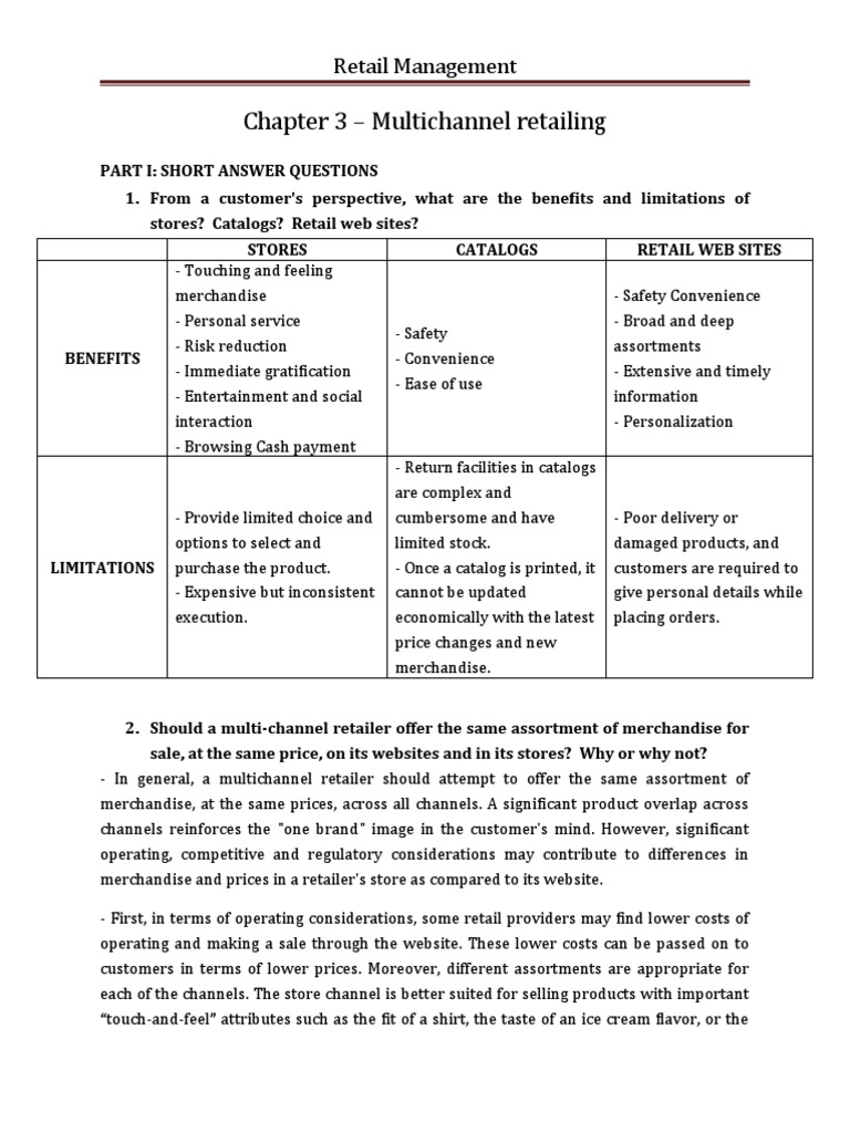 Chapter 3 - Multichannel Retailing | PDF | Retail | Sales