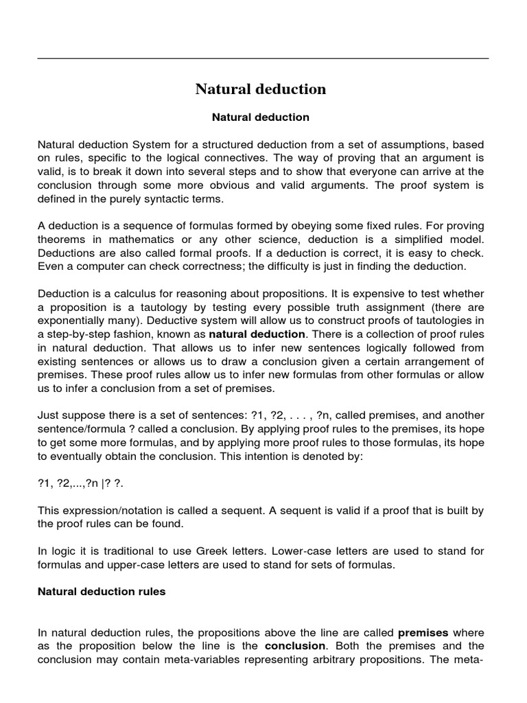 Natural-Deduction Unit 2 | PDF | Deductive Reasoning | Theorem