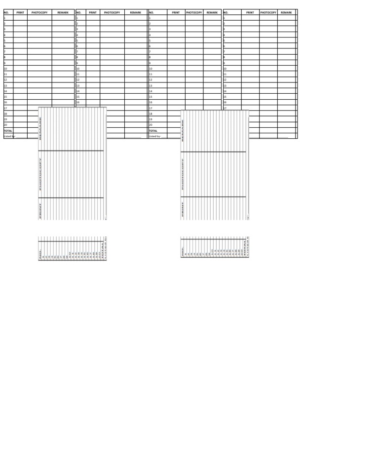 Print and Photocopy Log Template | PDF