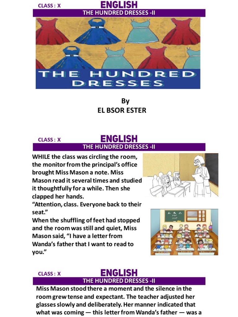 The Hundred Dresses Part-2 (Class-10) | PDF | Christmas
