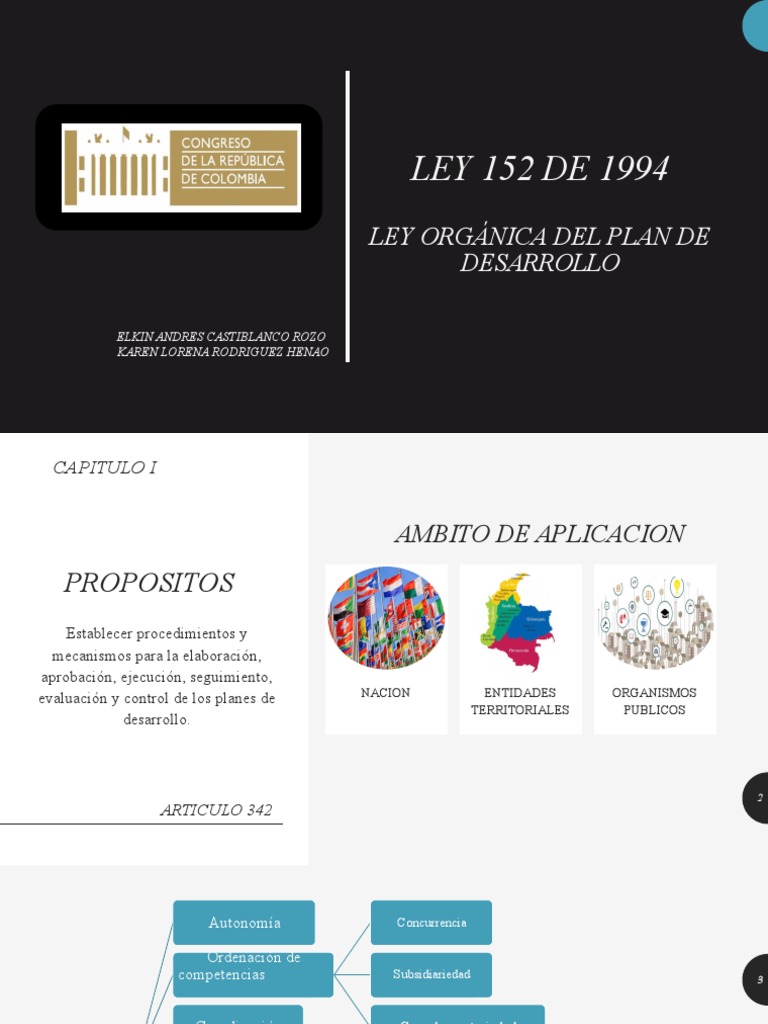 Ley 152 de 1994 | PDF | Planificación | Política