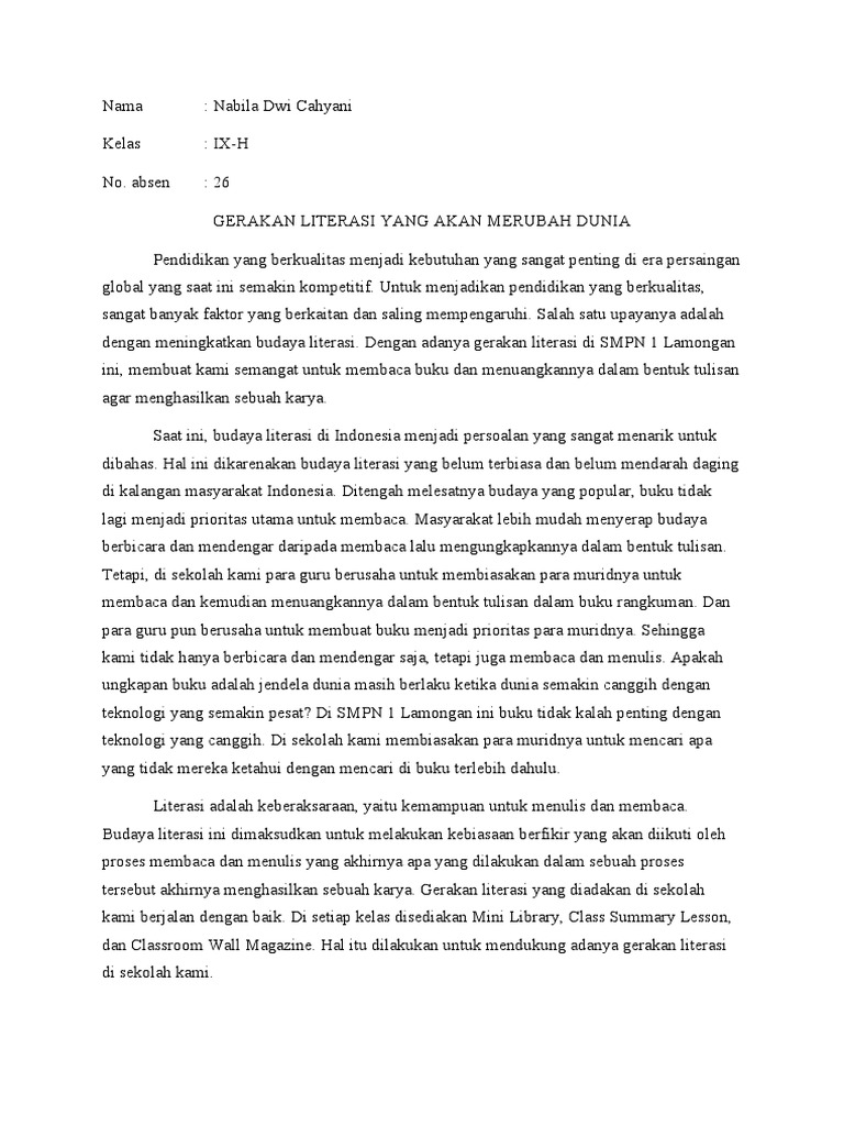 Essay Literasi | PDF