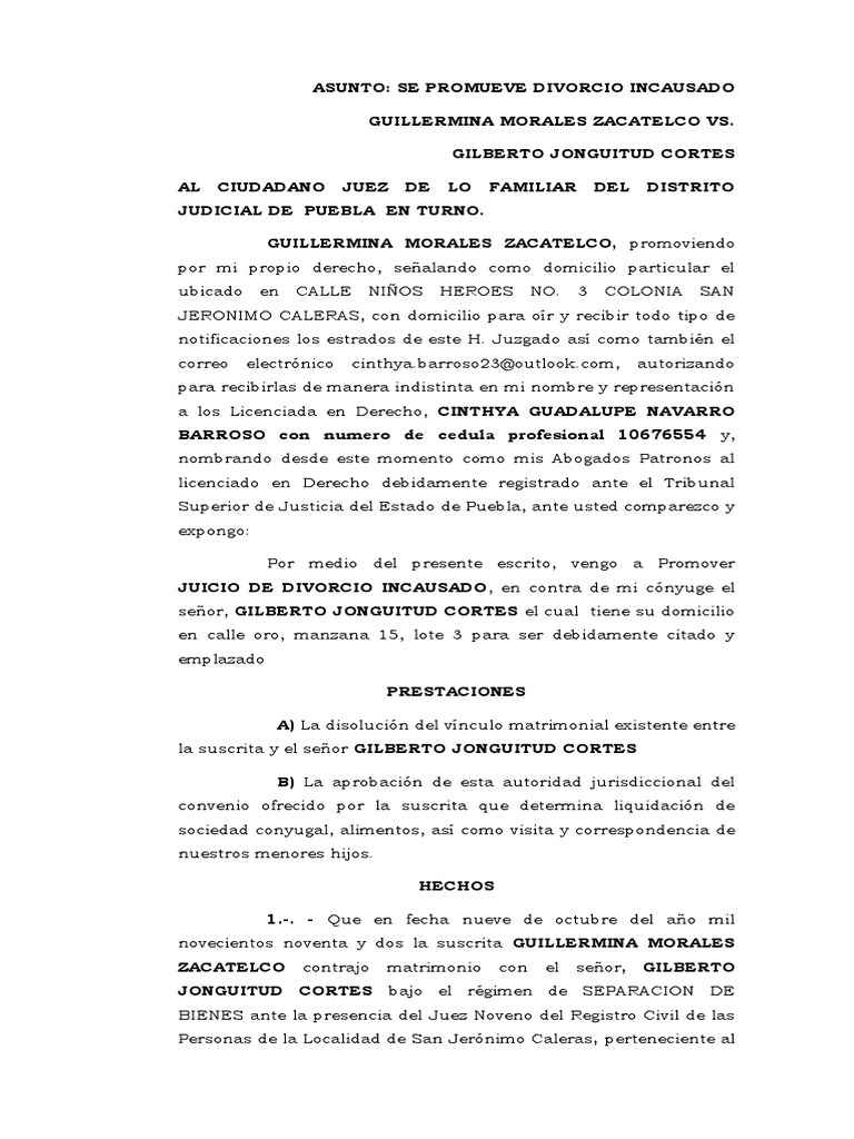 Divorcio Incausado | PDF | Divorcio | Familia