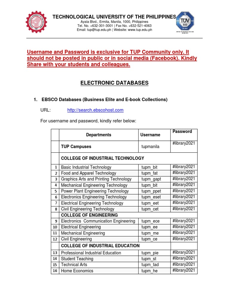 Electronic Databases 2021 | PDF | Engineering | E Books