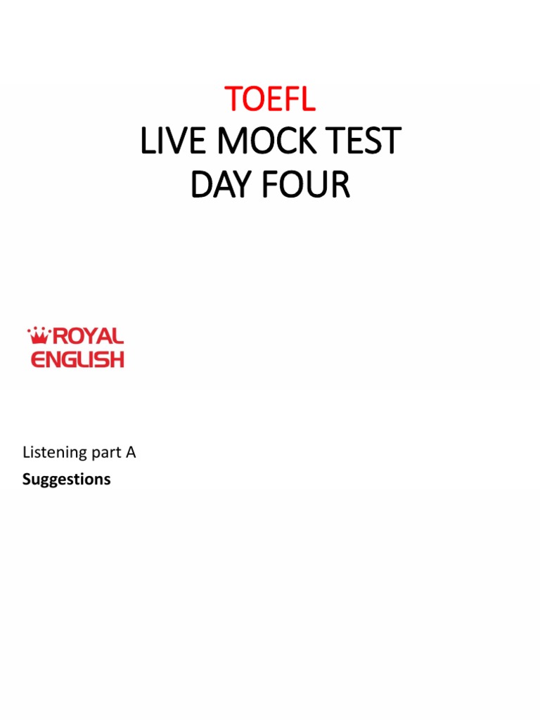 Toefl Mock Test 4 | PDF