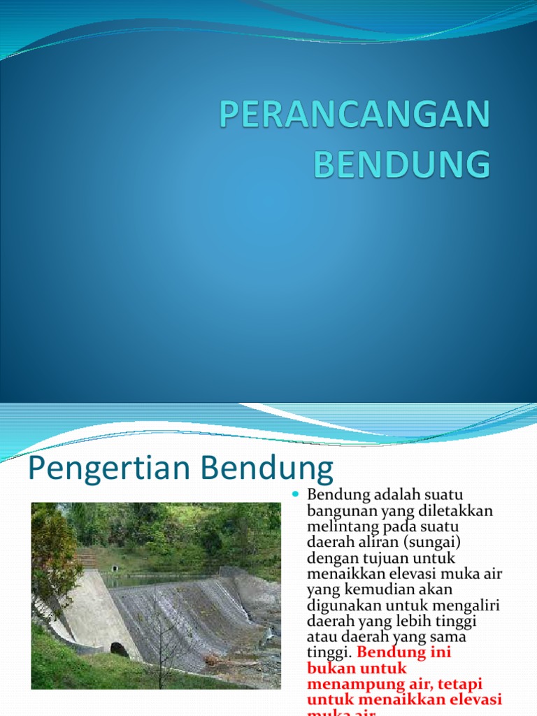 Perancangan Bendung | PDF