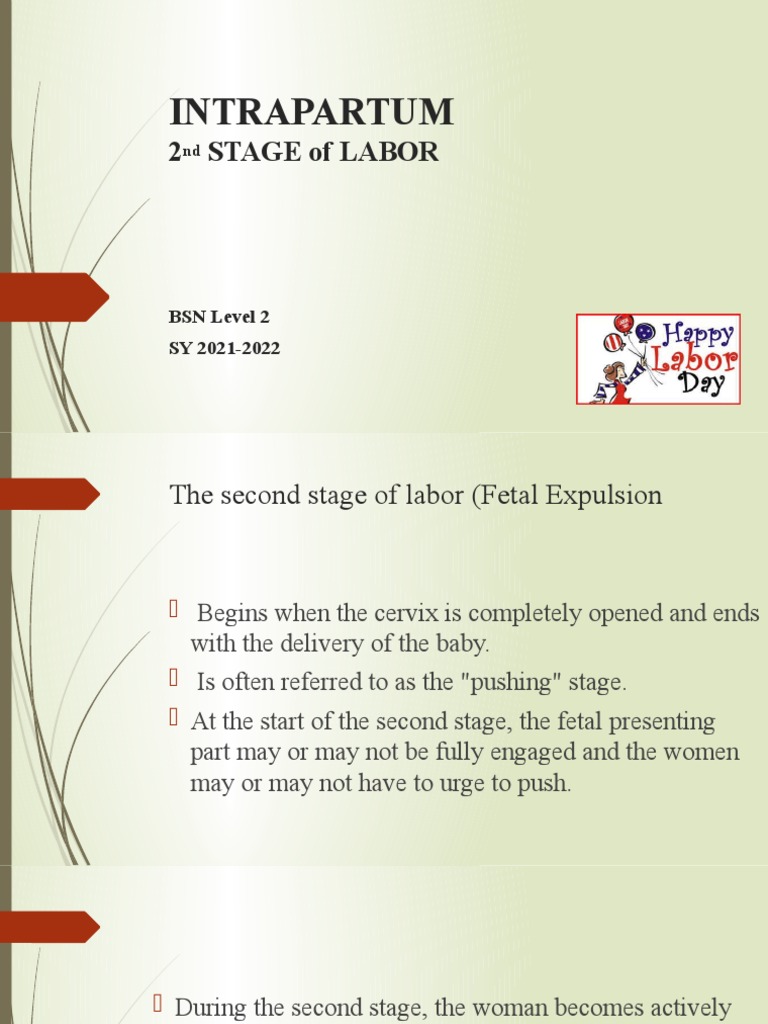 Intrapartum: 2 Stage of Labor | PDF | Childbirth | Clinical Medicine
