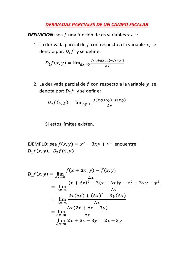 Derivadas Parciales | PDF | Función (Matemáticas) | Derivado