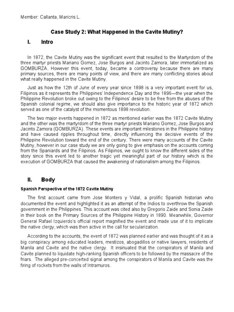 Case Study 2 Cavite Mutiny | PDF | Philippines