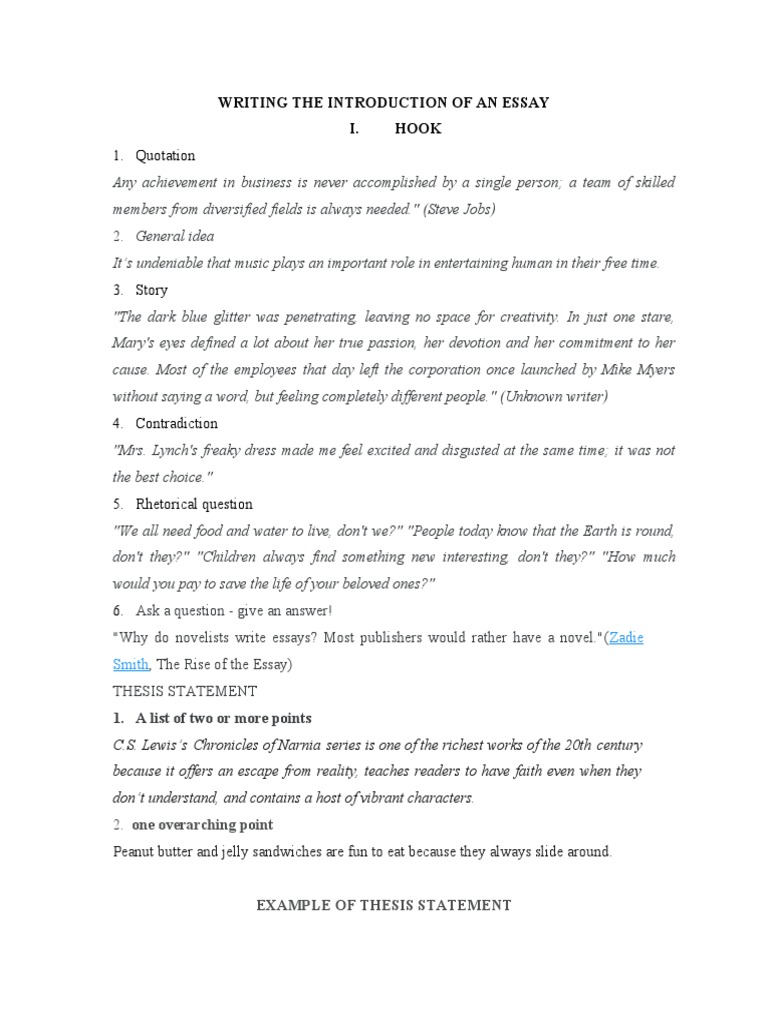 Analyzing Sample Introduction Paragraphs on Various Topics | PDF ...