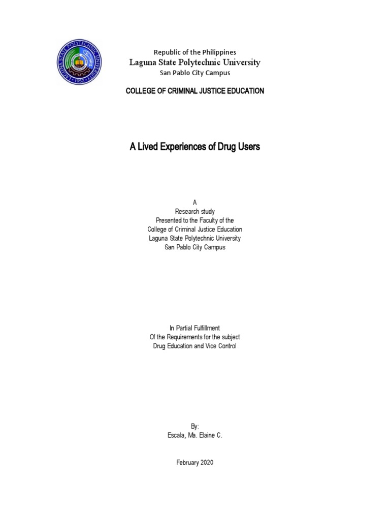A Lived Experiences of Drug Users | PDF | Substance Abuse | Substance ...